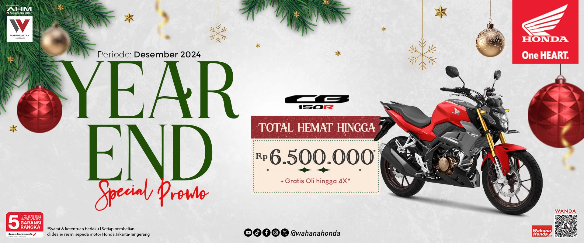 Honda CB150R Periode Desember 2024 | Wahana Honda