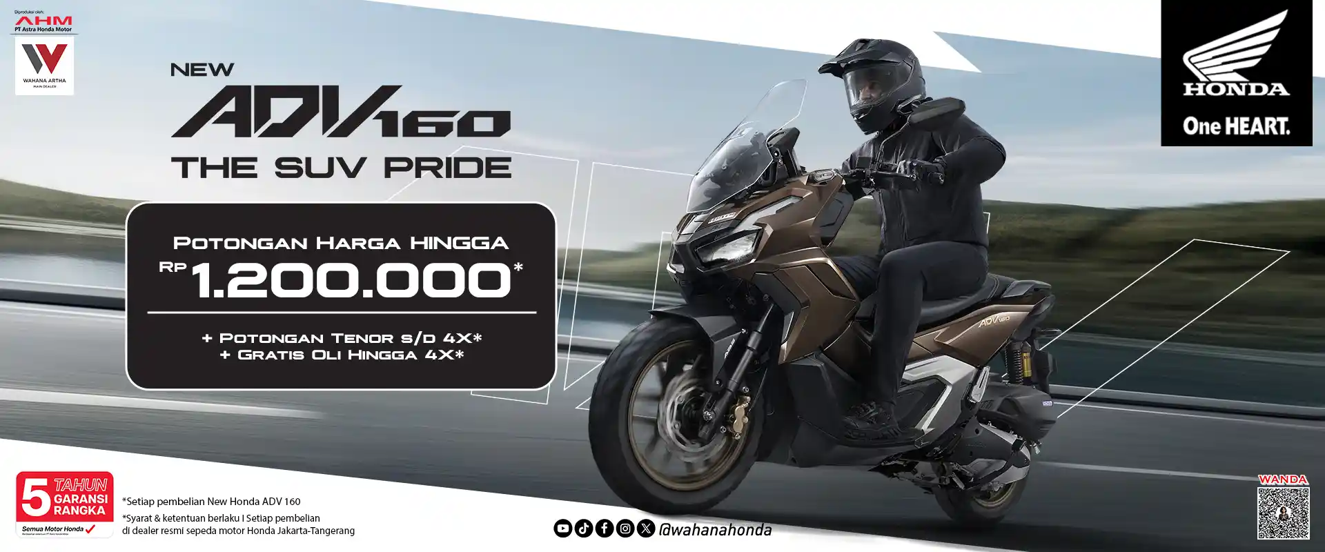 Honda New ADV 160 Periode Desember 2025 | Wahana Honda