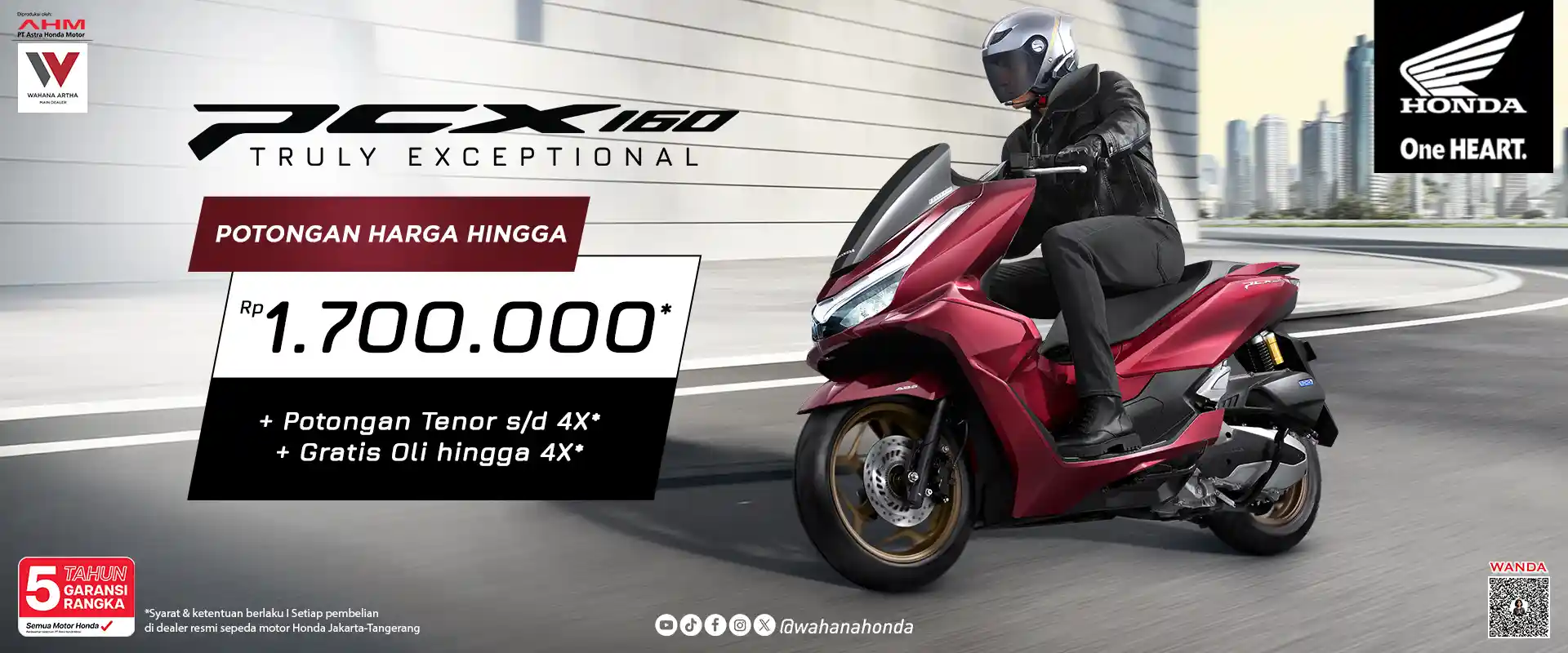 Honda PCX 160 Periode Januari 2026 | Wahana Honda